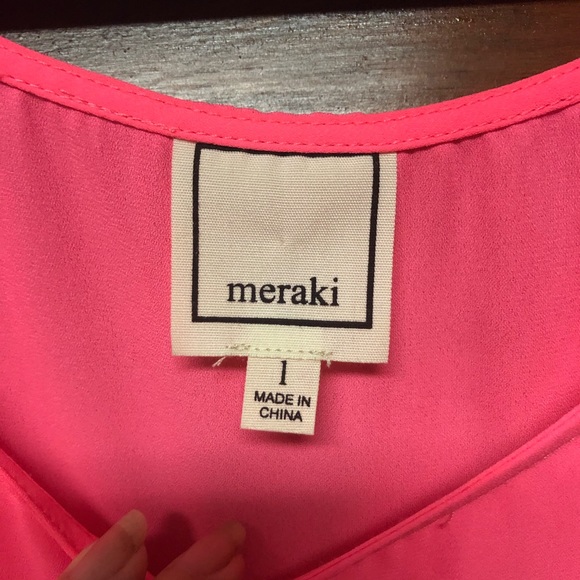 meraki | Tops | Nwot Meraki Hot Pink Hilow Blouse | Poshmark